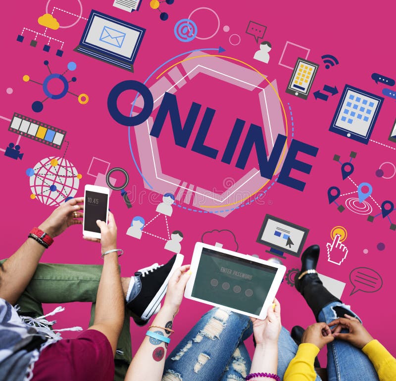 Online Network Connection Social Media Website Concept Stock Image ...