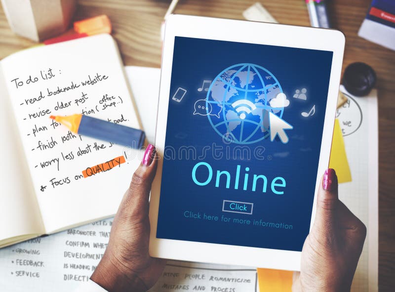 Online Network Internet Connection Digital Concept Stock Image - Image ...