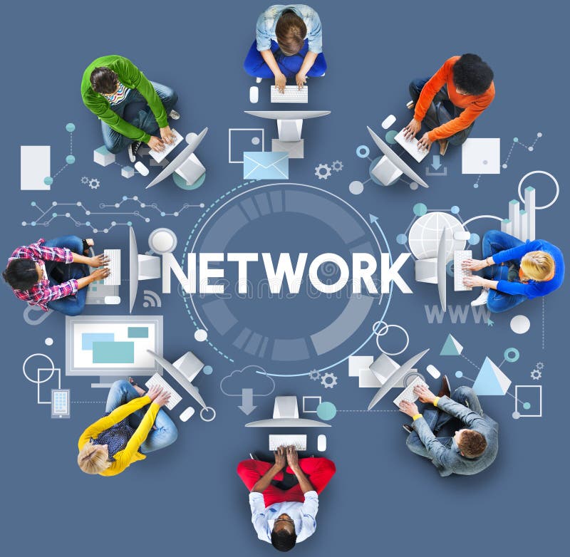 Online Network Sharing WWW System Concept Stock Illustration ...
