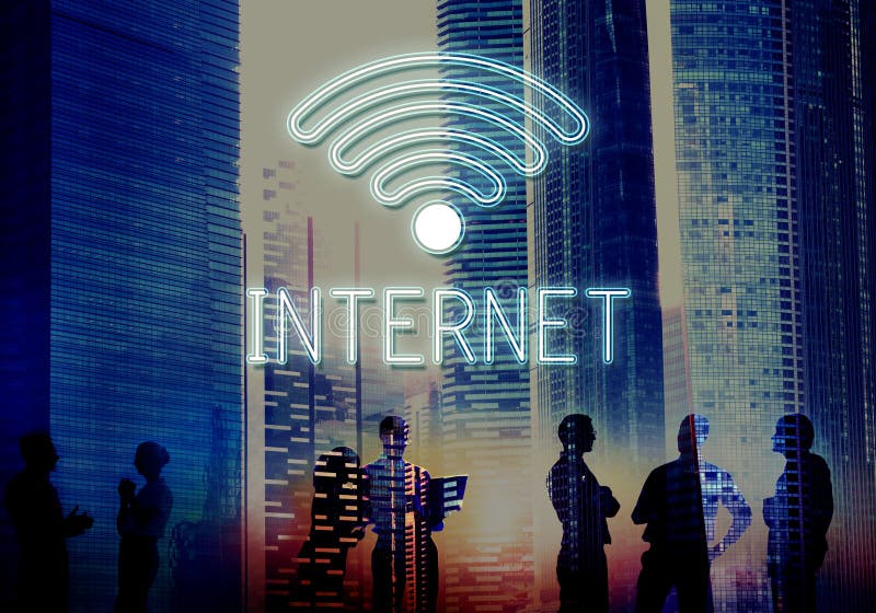 Online Network Wifi Communication Icon Concept Stock Photo - Image of ...