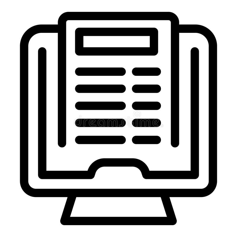 Online Newspaper Displaying News Article on Computer Screen Icon Stock ...