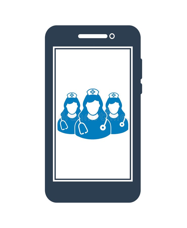 Online Nursing Service Icon Stock Vector - Illustration of medicine ...