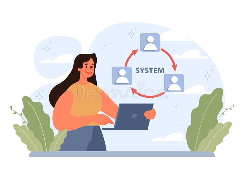 Online Office. Modern Virtual Office Developing and Moderating Stock ...