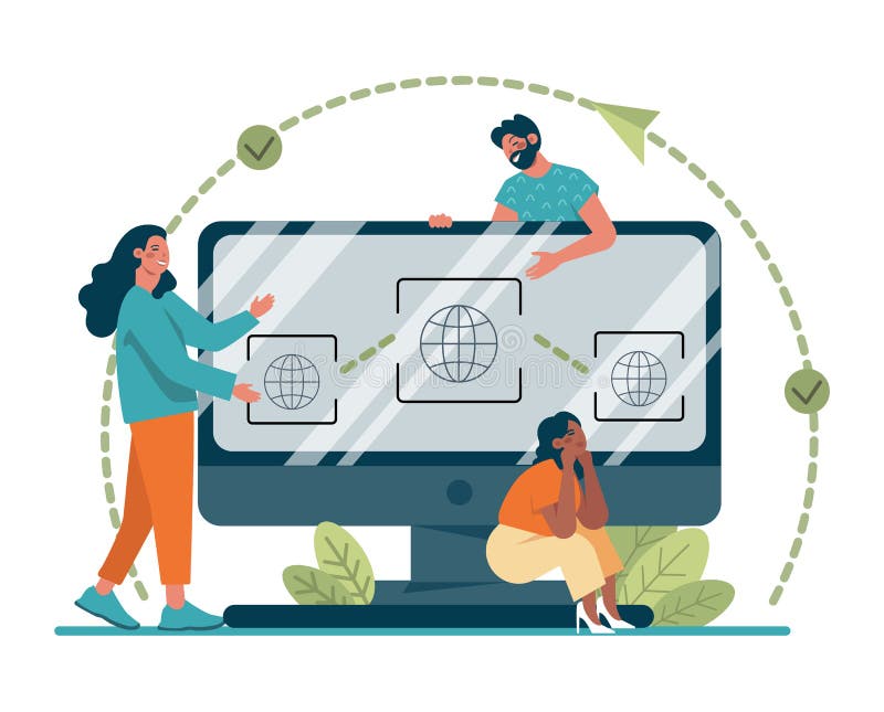 Online Office. Modern Virtual Office Developing and Moderating Stock ...