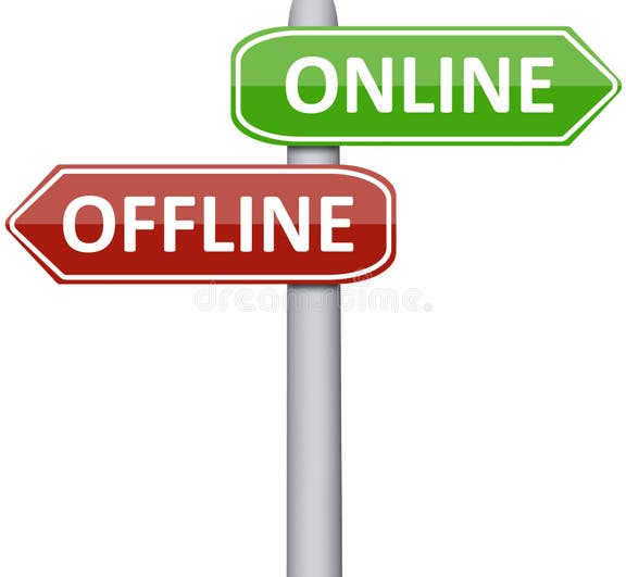 Online and offline stock illustration. Illustration of offline - 22547675