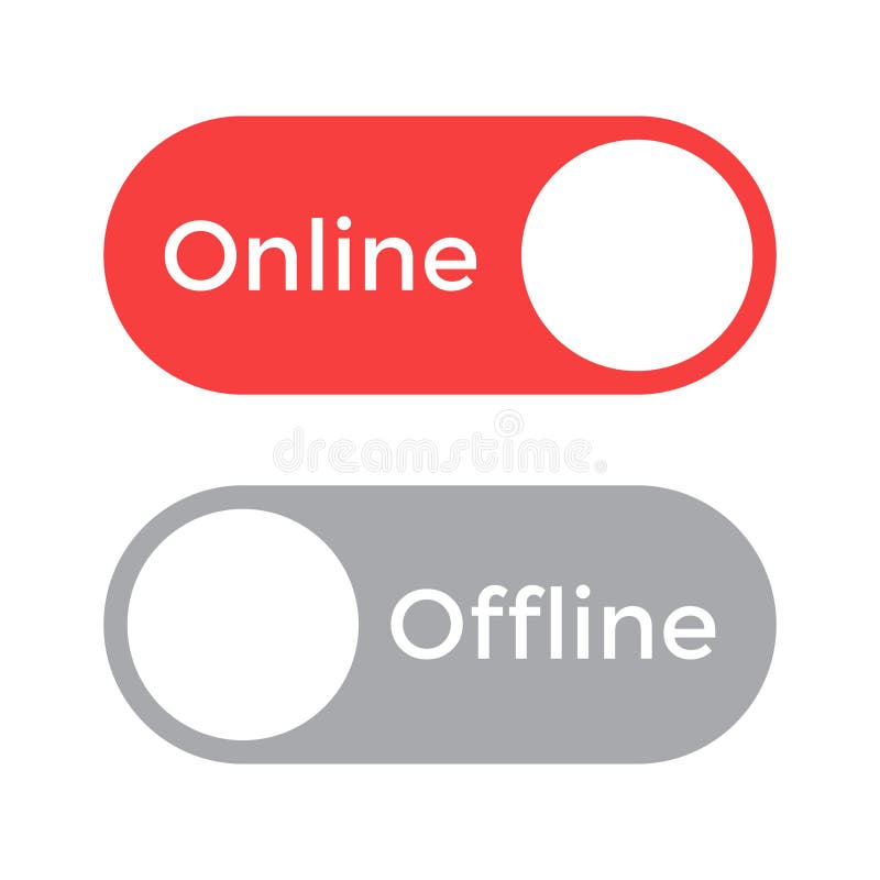 Online Offline Switch Icon Vector. on Off Slider Concept Stock Vector ... Online Offline Switch Icon Vector. on Off Slider Concept Stock Vector ...
