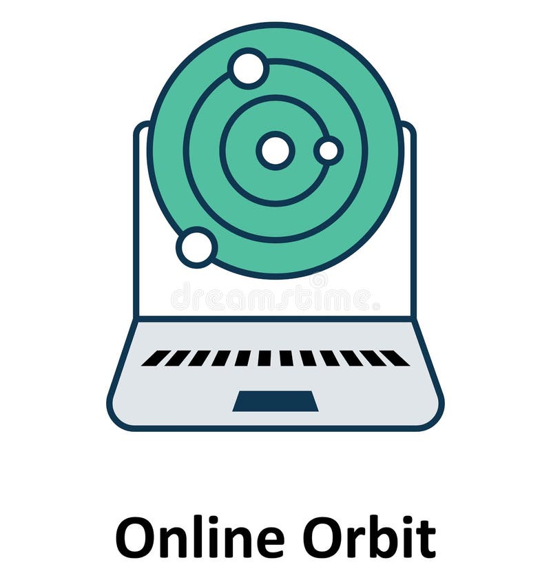 Online Orbit Isolated and Vector Icon for Technology Stock Vector ...
