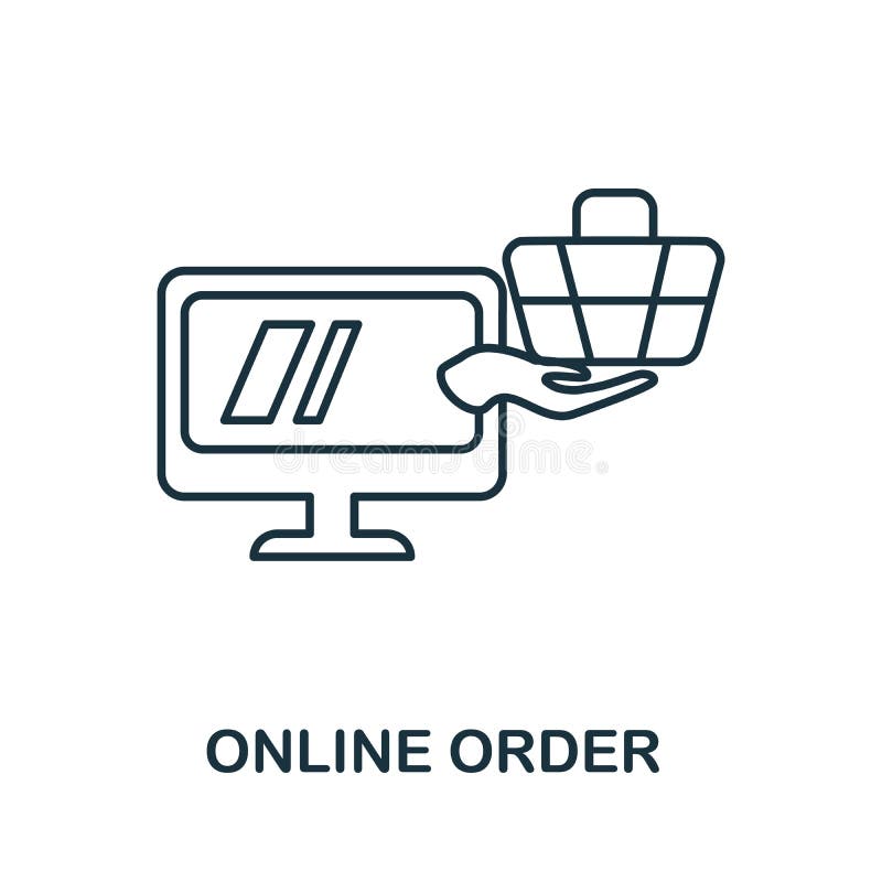 Online Order Icon in Trendy Design Style. Online Order Icon Isolated on ...