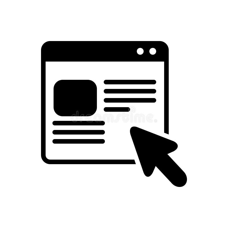 Black Solid Icon for Online Order, Shopping and Purchase Stock Vector ...