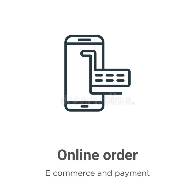 Online Order Icon in Filled, Thin Line, Outline and Stroke Style ...