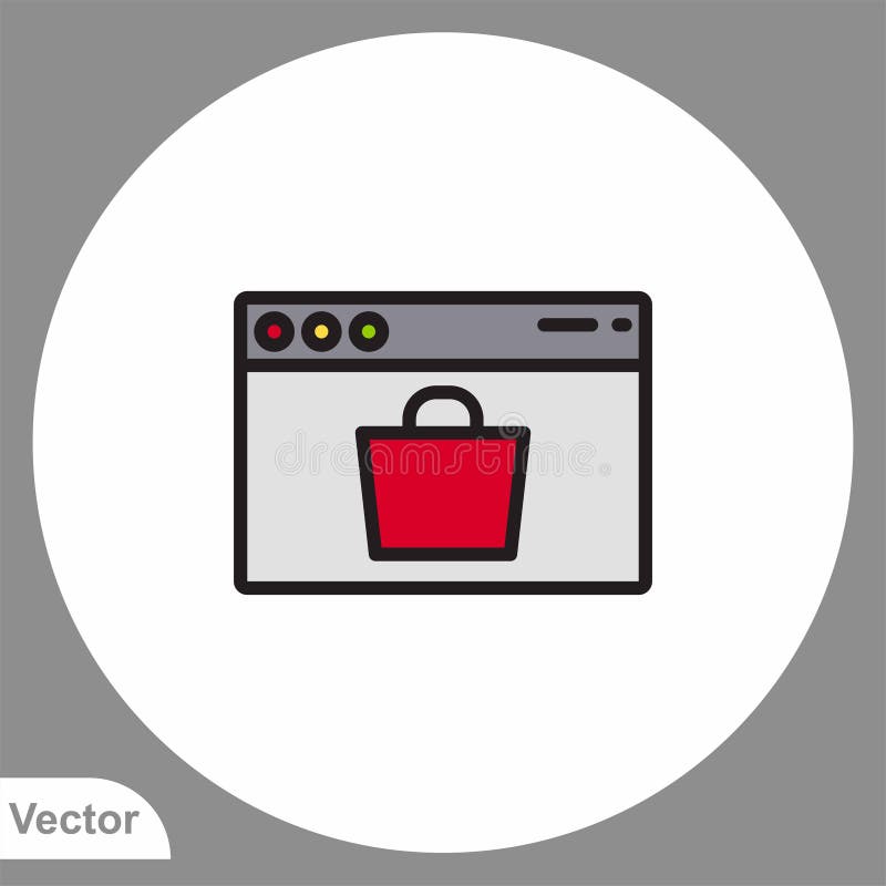 Online Order Vector Icon Sign Symbol Stock Vector - Illustration of ...