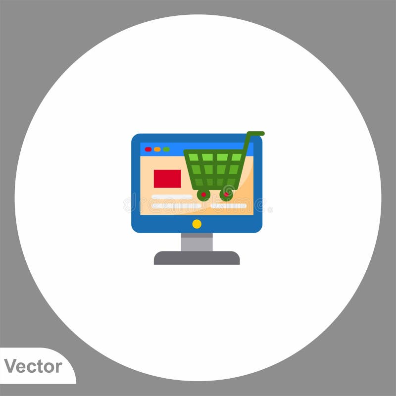 Online Order Vector Icon Sign Symbol Stock Vector - Illustration of ...