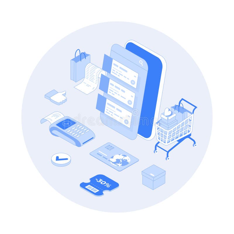 Online Order Via Phone. Online Shopping Concept. Ordering System App on ...