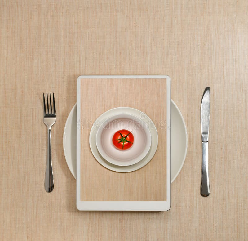 Digital Technologies in Nutrition. Online Order Stock Photo - Image of ...