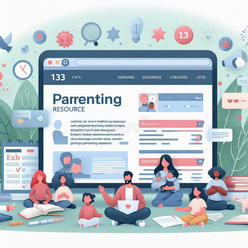 Online Parenting Resource Interface with Parenting Articles, Re Stock ...