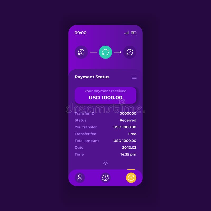 Online Payment Application Smartphone Interface Vector Template. Mobile ...
