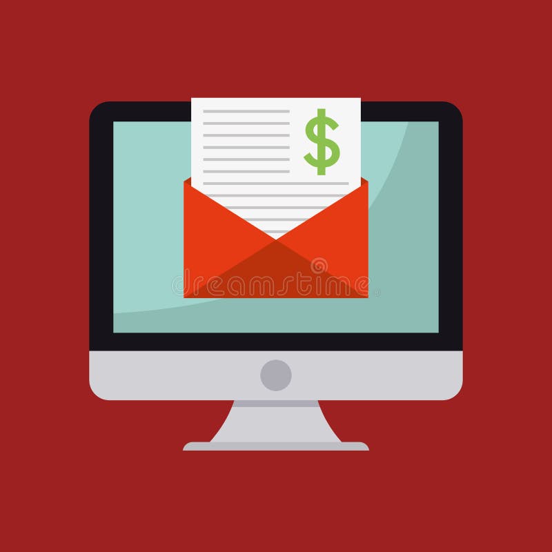 Online payment computer stock vector. Illustration of retail - 79763388