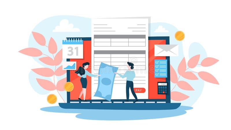 Transaction Loading Bar on a Laptop Illustration Stock Illustration ...