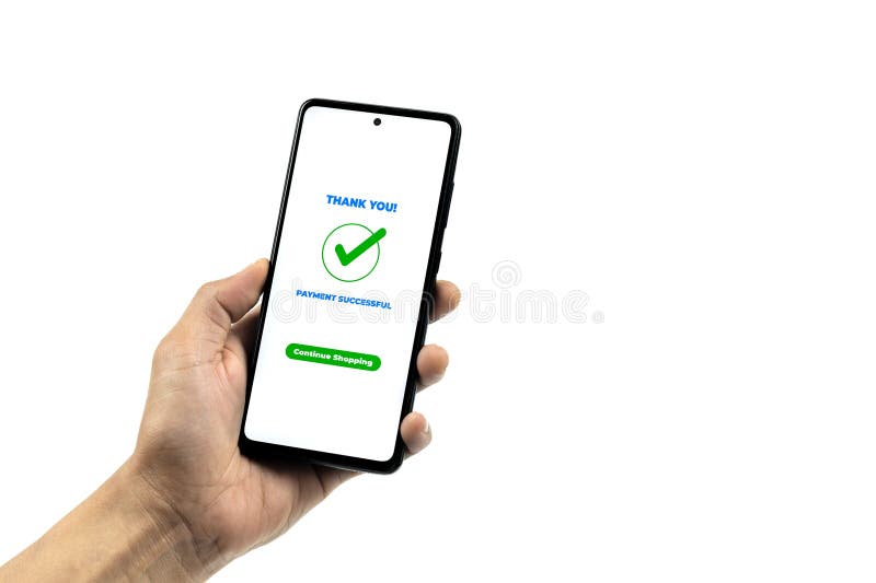 Online Payment Concepts. Smartphone with Payment Successful ...