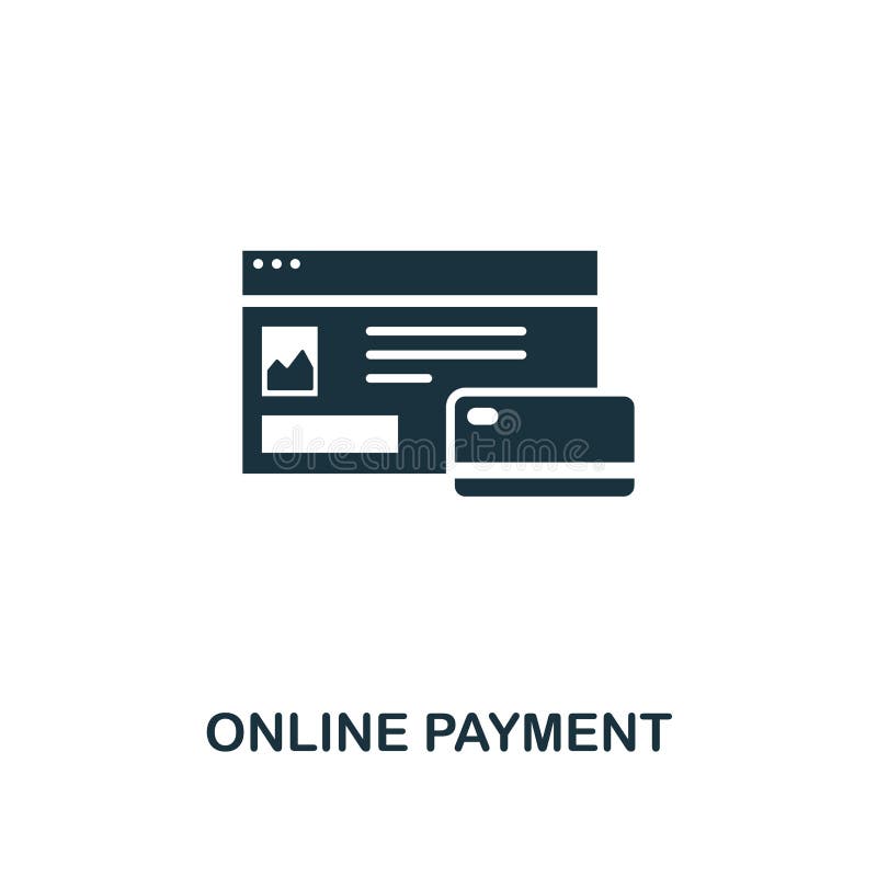 Online Payment Creative Icon. Simple Element Illustration. Online ...