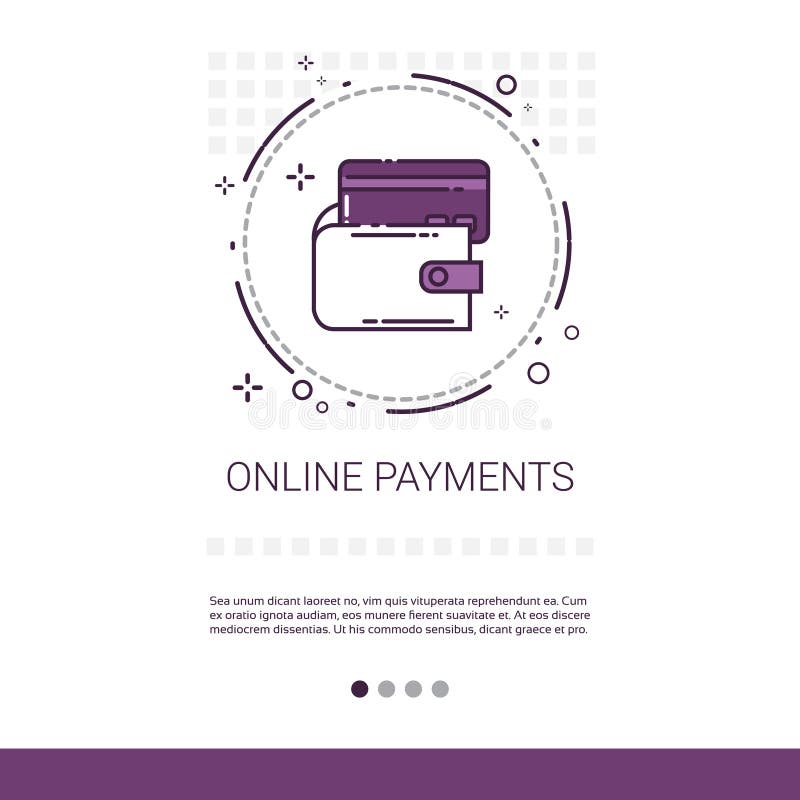 Online Payment Credit Card Service Mobile Transaction Banner Stock ...