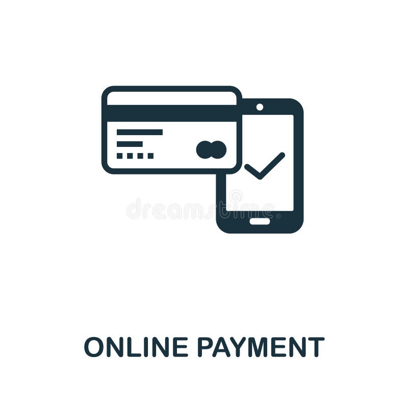Online Payment Icon. Monochrome Simple Element from Digital Service ...