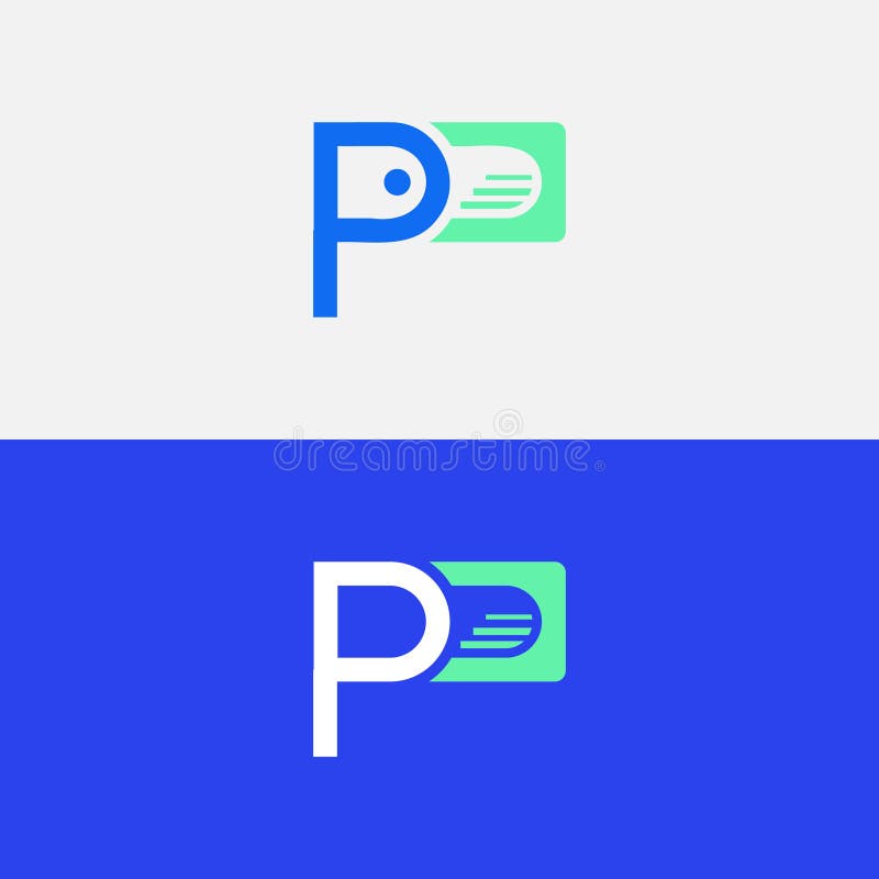 Online Payment Logo with P Symbol and Payment Card Stock Vector ...