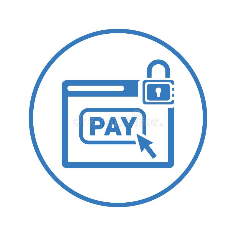 Online Payment, Secure Pay Icon Stock Illustration - Illustration of ...
