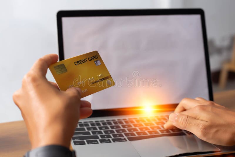 Online Payment and Shopping Concepts Stock Photo - Image of computer ...