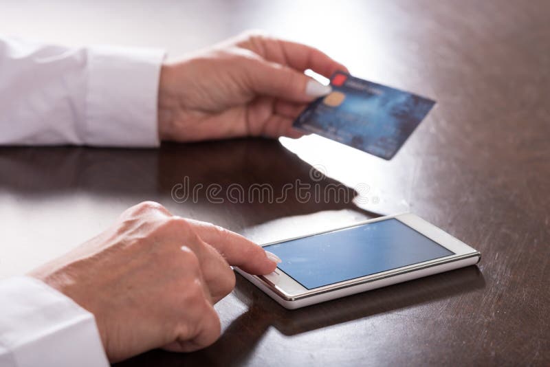 Online Payment with a Smartphone Stock Photo - Image of cellphone ...