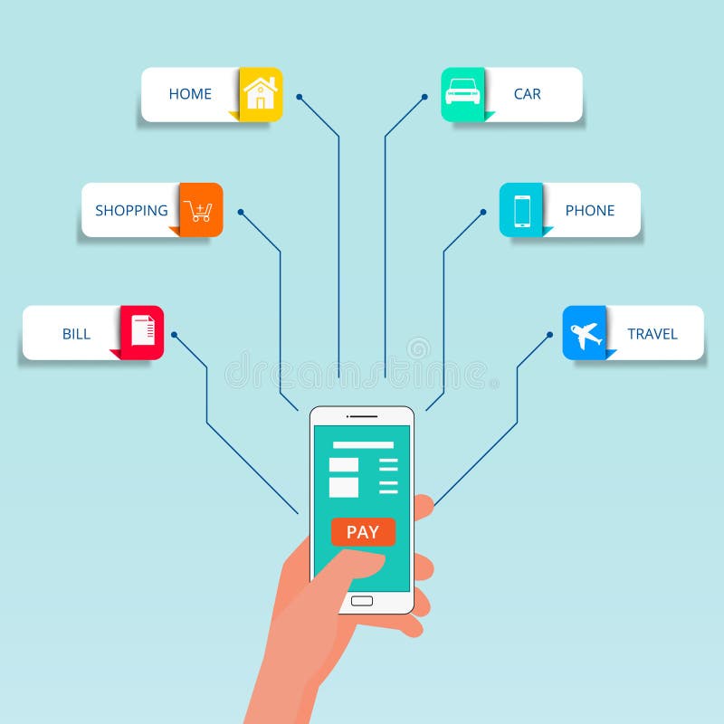Payment Infographics Set stock vector. Illustration of debit - 49251960