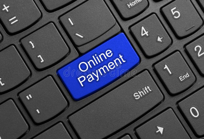 Online Payment Button On Keyboard Stock Image - Image of icon, push ...