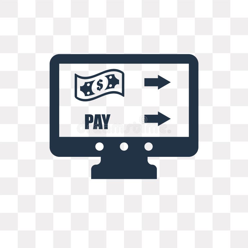 Online Payment Vector Icon Isolated on Transparent Background, O Stock ...