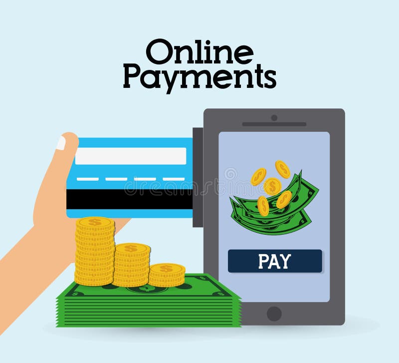 Online payments icons stock vector. Illustration of bank - 65891302