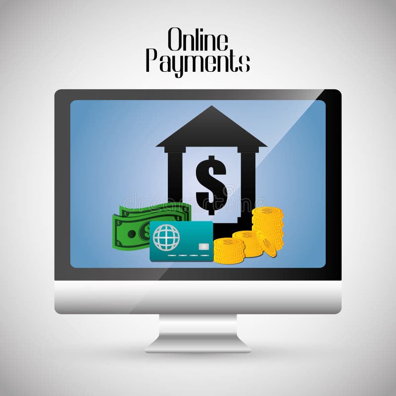 Online payments icons stock vector. Illustration of electronic - 65891291