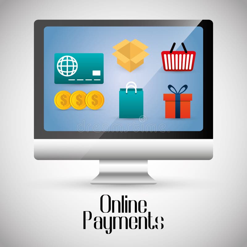 Online payments icons stock vector. Illustration of business - 65891509