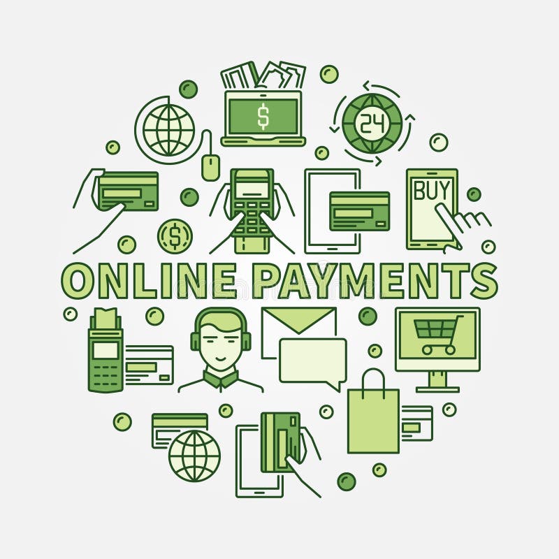 Online Payments Illustration Stock Vector - Illustration of colorful ...