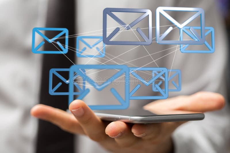 A Online People Network. Using Internet for Communication Stock Photo ...