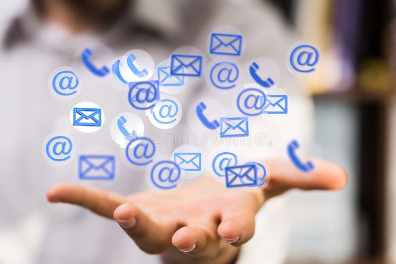 A Online People Network. Using Internet for Communication Stock Photo ...