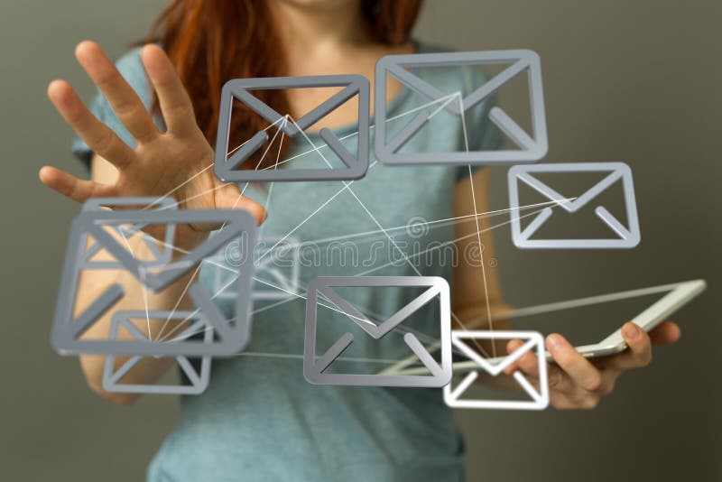 A Online People Network. Using Internet for Communication Stock Image ...