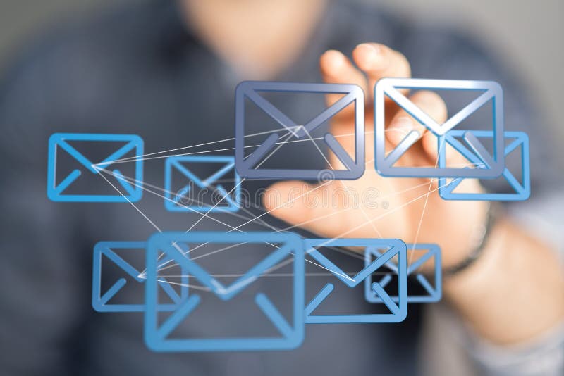 A Online People Network. Using Internet for Communication Stock Photo ...