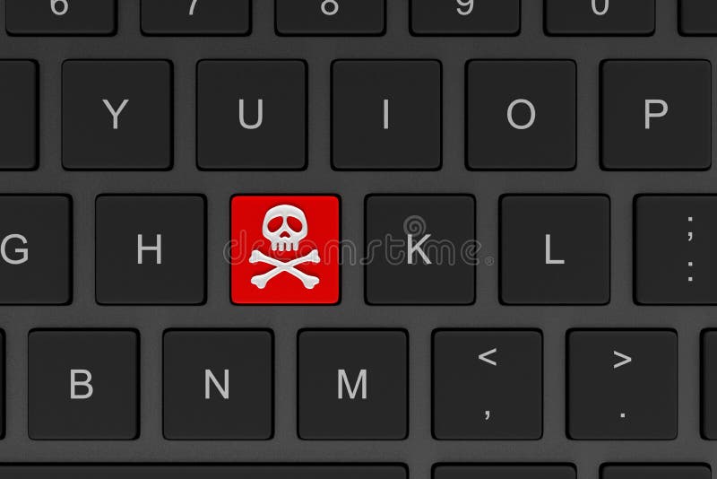 Online Piracy Concept 3D Illustration Stock Illustration - Illustration ...