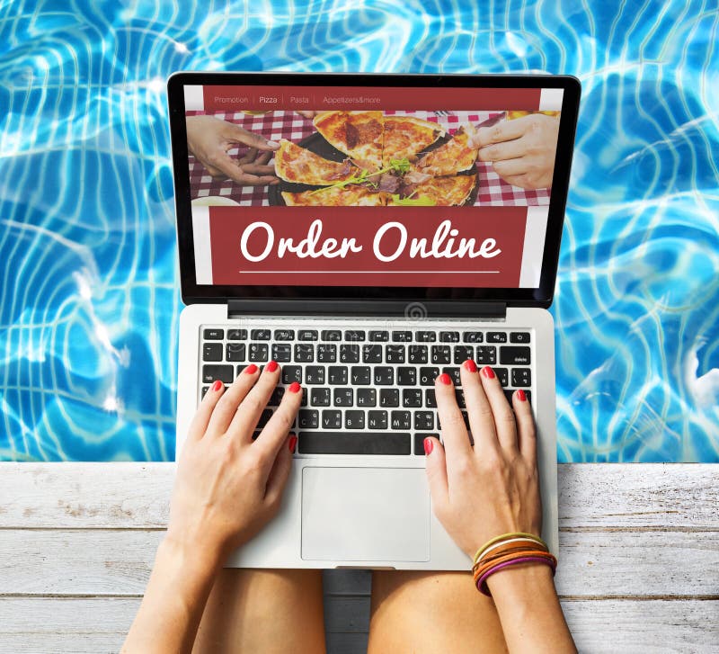 Online Pizza Delivery Service Concept Stock Image - Image of food ...