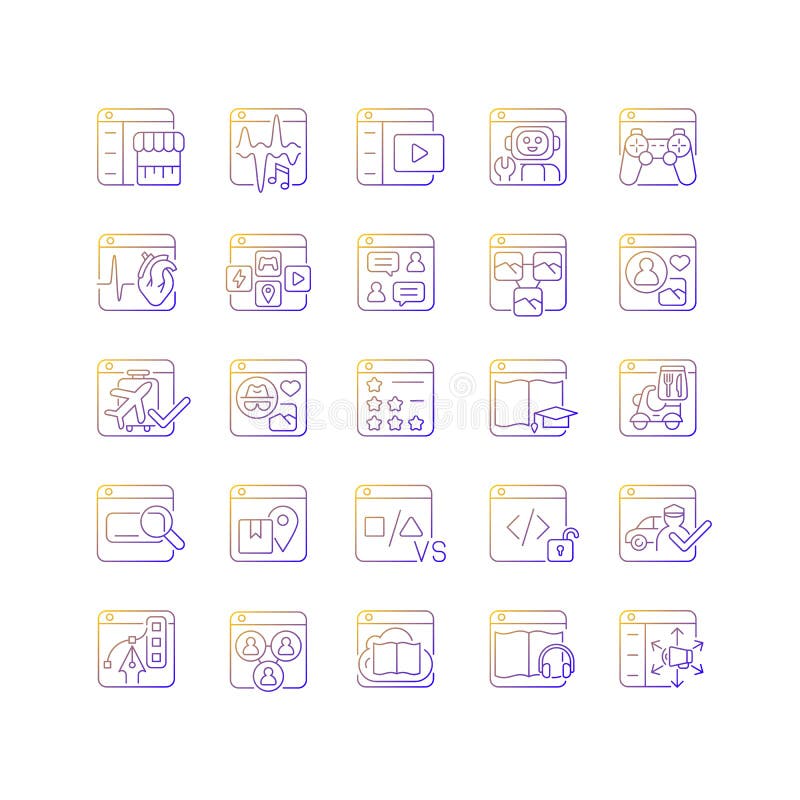 Music Streaming Platform Icons Stock Illustrations – 24 Music Streaming Platform Icons Stock ...