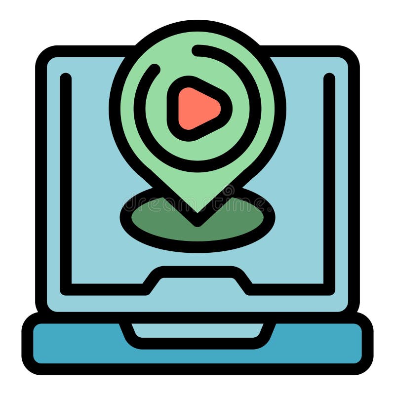 Online Play Icon Vector Flat Stock Vector - Illustration of console ...