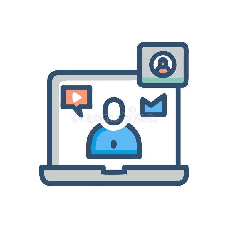 Online Presence Icon for Users Stock Vector - Illustration of ...