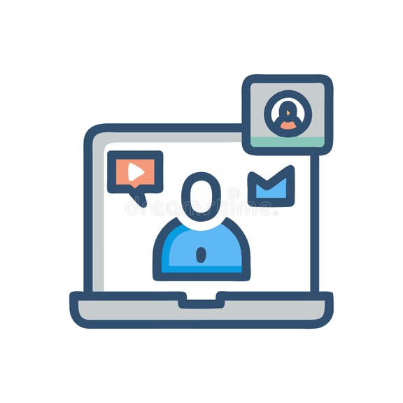 Online Presence Icon for Users Stock Vector - Illustration of ...