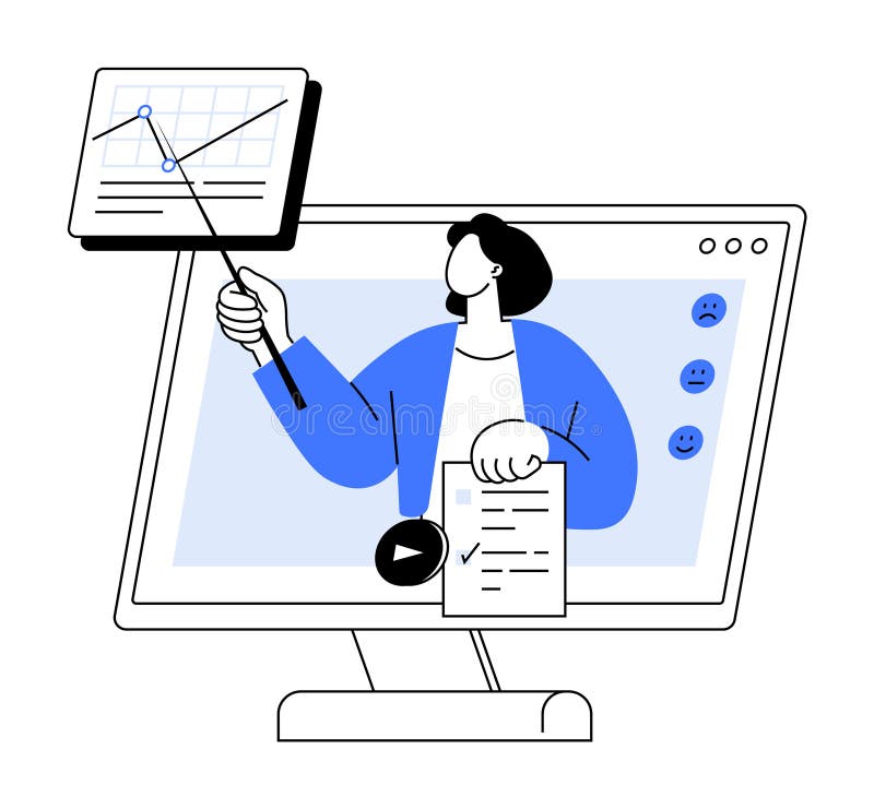 Online Presentation with Data Analysis Highlighting Key Points on a ...