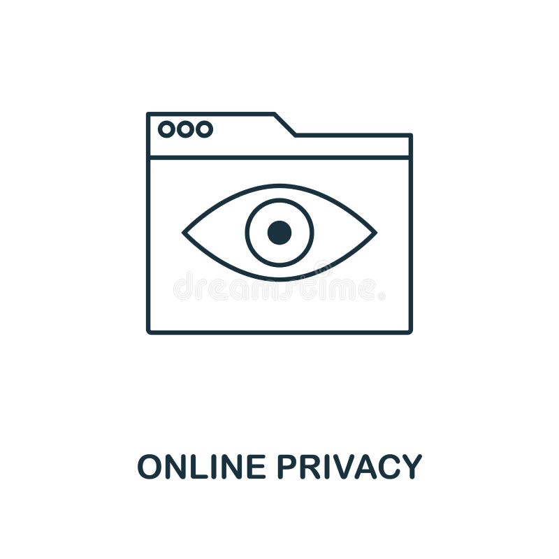 Online Privacy Outline Icon. Simple Design from Web Development Icon ...