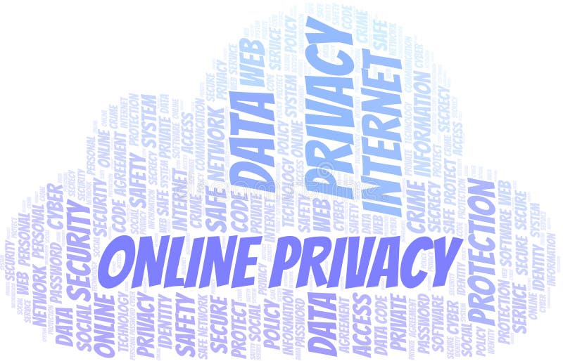 Online Privacy Vector Word Cloud, Made with Text only. Stock ...